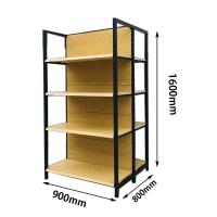 China Wooden Steel Gondola Display Shelving Supermarket Shelf Rack For Shop for sale