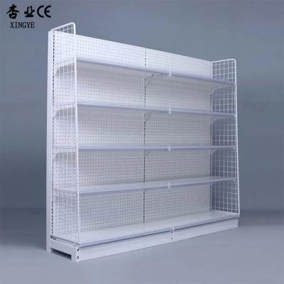 China Factory Customized Color Size single-sided gondola shelving white supermarket shelves for sale for sale