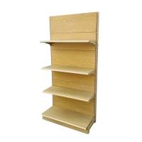 China Metal Wood Grain Shelves Heavy Duty 1-7 Layers For Retail Store for sale