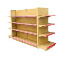 China Metal Wood Grain Shelves Heavy Duty 1-7 Layers For Retail Store for sale