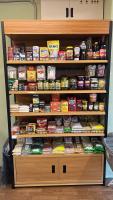 China Customized Color Supermarket Display Racks Metal Heavy Duty 4 Post Shelves for sale