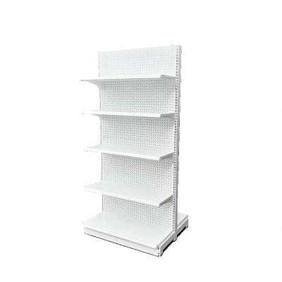 China Factory Custom Size Color rak minimarket gondola super market racks white supermarket shelves for sale