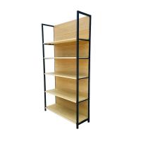China Customized Color Wood Gondola Shelving Retail Grocery Shelves For Book Stores for sale