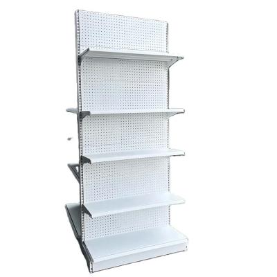 China Factory Custom Size Color supermarket gondola shelving christmas island white gondola shelves for sale