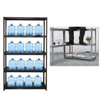 China Light Duty Angle Steel Rack 4 Layer Boltless Shelf Black Storage Rack for sale