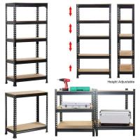 China Metal Angle Steel Rack Boltless Stacking 4-5 Layer Outer Hoist Hole Shelf for sale