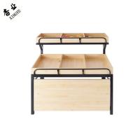 China Wooden Fruit And Vegetables Shelves Display Rack For Supermarket for sale