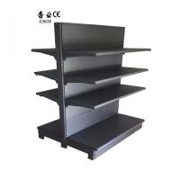 China New Product Q235 Cold Rolled Steel black supermarket shelves double gondola shelving for sale