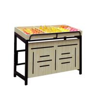 China Supermarket Fruit And Vegetables Shelves Wood And Cold Rolled Steel for sale