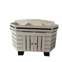 China Supermarket Fruit And Vegetables Shelves Wood And Cold Rolled Steel for sale