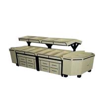 China Supermarket Fruit And Vegetables Shelves Wood And Cold Rolled Steel for sale