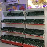China Supermarket Fruit Vegetable Rack For Store Single Sided Heavy Duty for sale