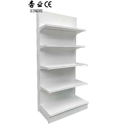 China Factory customized color size white pharmacy shelves grocery shelf supermarket shelf for sale