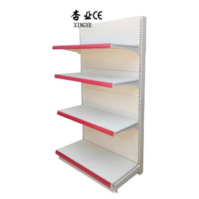 China Factory Customized Color Size Single-sided Supermarket Shelves White Light Duty Grocery Shelves for sale