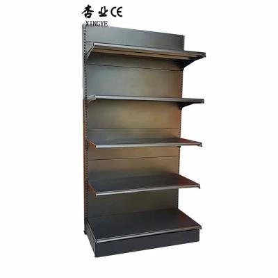 China Factory Customized Color Size retail display rack single-sided black supermarket shelf for sale