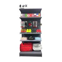 China Factory Custom size color shelves retail supermart rack pharmacy shelves black gondola shelves for sale