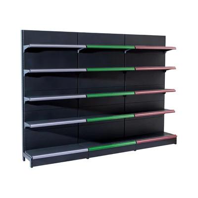 China Single Sided Customized Metal Shop Rack Supermarket Shelves for sale