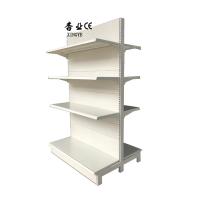 China Factory Custom size color White double-sided metalicas para local gondola shelf for sale