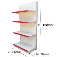 China Factory Custom size color milk white display racks store shelves for retail store for sale