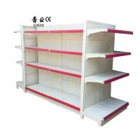 China Factory Custom size color milk white double-sided supermarket shelves pharmacy shelving gondola shelf for sale