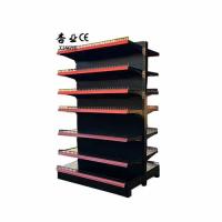 China Factory Customized Color Size supermarket gondola shelves double sided gondola shelf black retail shelving for sale