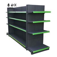 China Factory Custom Size Color black supermarket gondola shelves double sided gondola shelf for sale