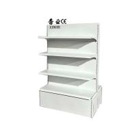 China Factory Custom Size Color Logo Unique Design White Gondola Supermarket Shelves Double Sided Super Market Racks for sale