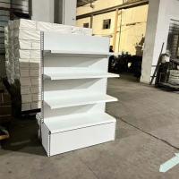 China Factory Custom Size Color Logo Unique Design White Gondola Supermarket Shelves Double Sided Super Market Racks for sale