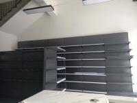 China Fashion Display Gondola Supermarket Shelf High Quality Metallic Duty Steel Store Rack retail store display shelves for sale