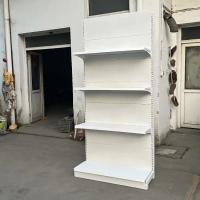 China Factory Customized Size Color Logo single side white retail store rack supermarket shelf gondola shelving for sale for sale