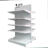 China Factory customized color size double sided white grocery store racks supermarket shelves gondola shelving for sale