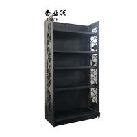 China Factory customized color size Unique custom black single-sided supermarket shelf library shelf shop rack for sale