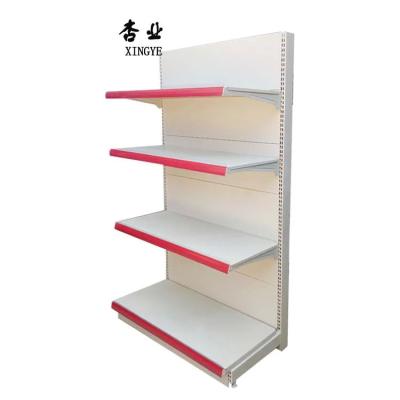 China Factory customized color size top sale supermarket single double thickening product display pullet shelves gondola shelving for sale