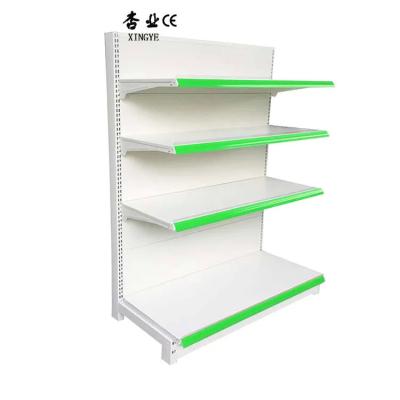 China Factory customized color size Milk white single-sided supermarket shelf 180cm for sale