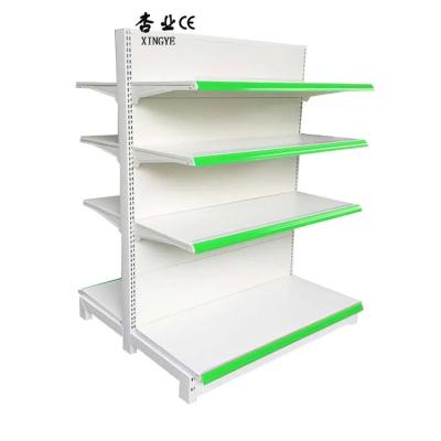 China Factory customized color size retail store equipment gondola shelving double-sided store wall racks for sale