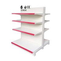 China Factory customized color size retail store equipment gondola shelving double-sided store wall racks for sale