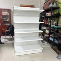 China Factory customized color size white market shelves gondola for minimarket for sale