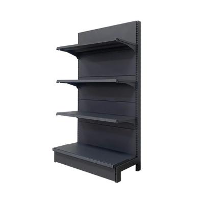 China Xingye Factory Custom Size Color black convenience store gondola shelving grocery display rack for sale