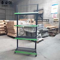 China Xingye Factory Custom Size Color milk white double side grid shelf mesh gondola shelving for sale