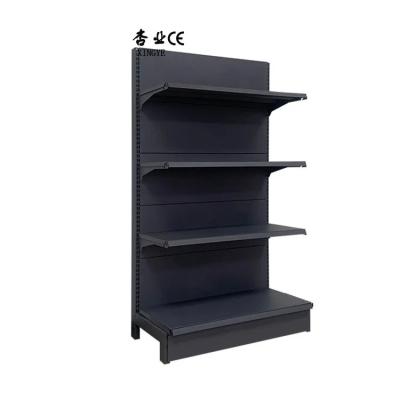 China Factory custom color size black pet supplies supermarket shelf grocery store racks potato chips display shelf for sale