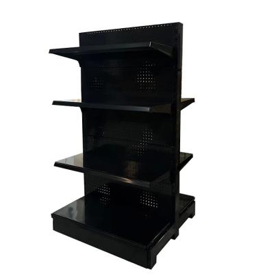 China Factory custom color size black double sided supermarket shelves stationery store shelf hardware store shelf for sale