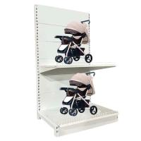 China Chinese Manufacturers Custom Baby Carriage Shelf Widening And Crib Shelf Drugstore Wheelchair Display Rack for sale