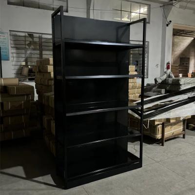 China Factory Custom Color Size Black Supermarket Shelf Display Rack Convenience Store Pharmacy Shelf Snack for sale