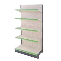 China Factory Low MOQ Supermarket Shelf Convenience Store Small Store Display Stand Single Double-Sided Hole Board Gondola Shelf for sale
