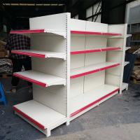 China Factory custom color size milk white flat back board grocery store shelf pharmacy shelves supermarket display rack for sale
