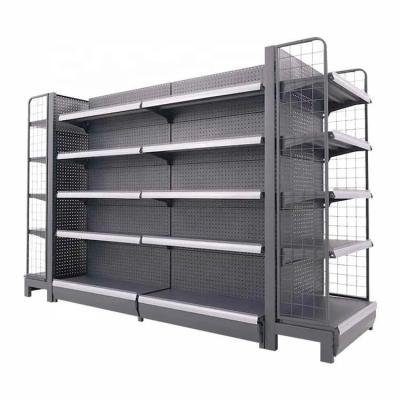 China Custom Grocery Store Garage 4 layers Display Shelves Racks for sale