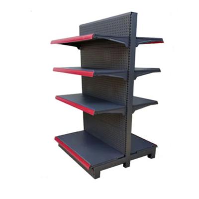 China Factory Custom Size gondola shelving double-sided mart racks supermarket Large capacity gondola rack hardware store product for sale
