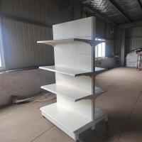 China Factory Customized Color Size Logo double-sided frosted gray supermarket shelves gondola shelf for sale