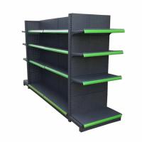 China Factory Customized Color Size Logo frosted gray double side grocery store shelving pharmacy shelves shop shelves for sale