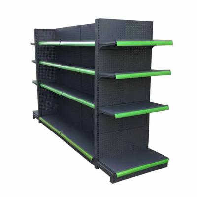 China Factory Customized Color Size Logo frosted gray double side grocery store shelving pharmacy shelves shop shelves for sale